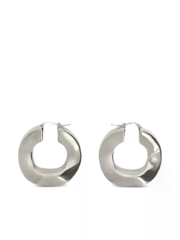 JIL SANDER Hoop Earrings - Silver