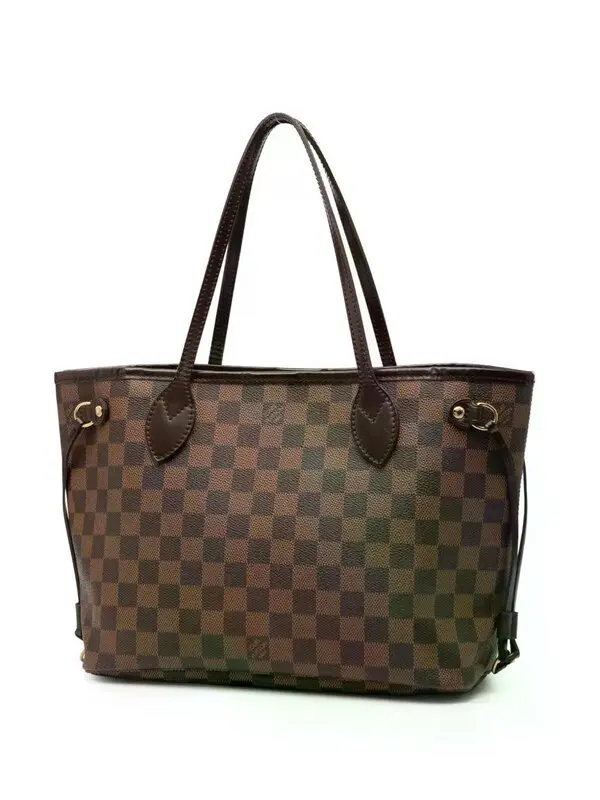 LOUIS VUITTON 2008 Damier Ebene Neverfull Pm Tote - Brown