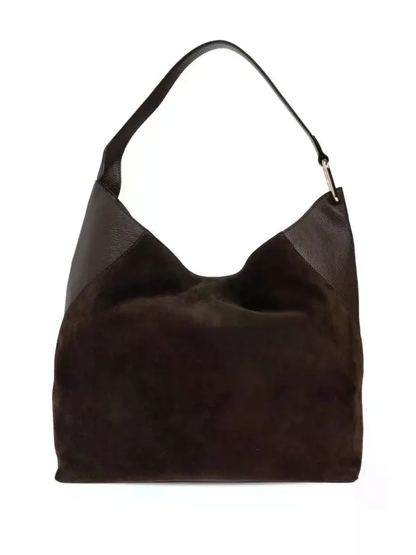 Furla Lara Large Suede Shoulder Bag - Brown