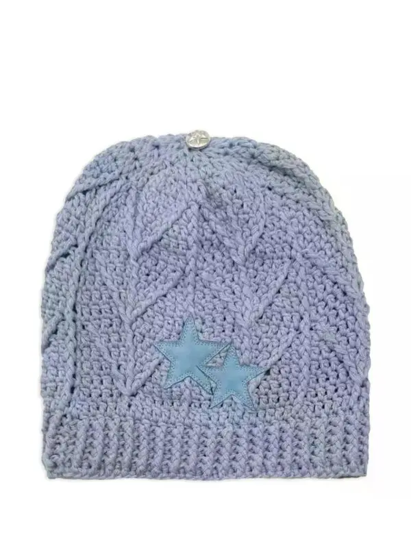 Chrome Hearts Star-patch Beanie - Blue