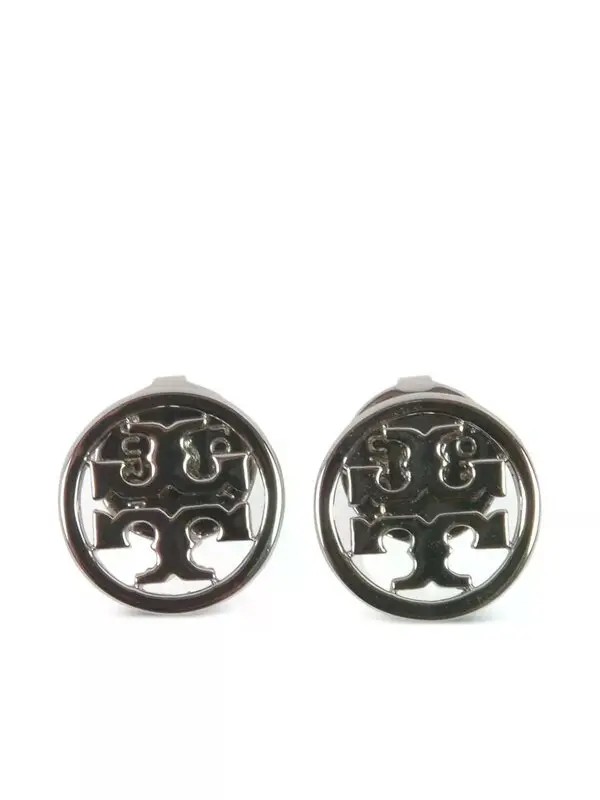 Tory Burch Logo Stud Earrings - Silver