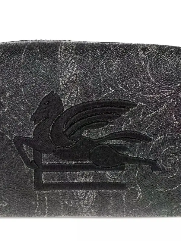 Etro Pegasus-logo Paisley Wash Bag - Grey
