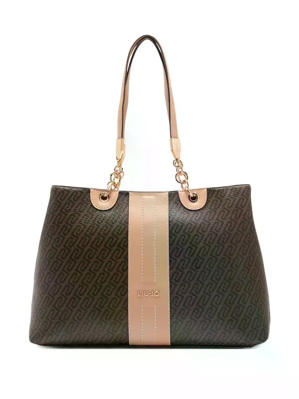Liu Jo Monogram Printed Chain Tote