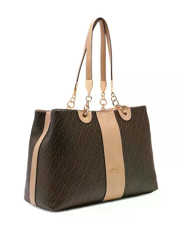 Liu Jo Monogram Printed Chain Tote