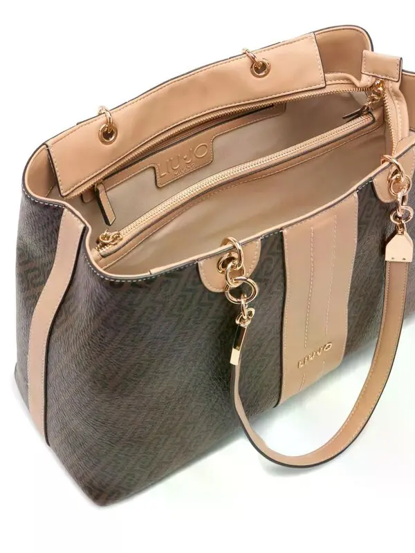 Liu Jo Monogram Printed Chain Tote