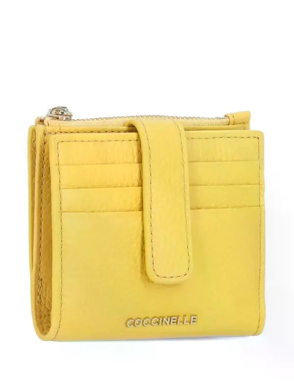 COCCINELLE Metallic Soft Leather Wallet - Yellow