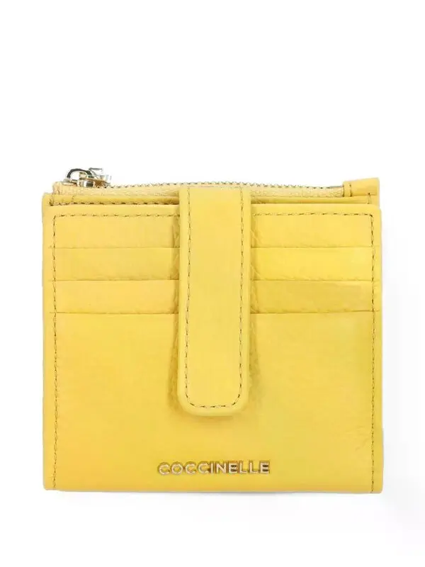 COCCINELLE Metallic Soft Leather Wallet - Yellow