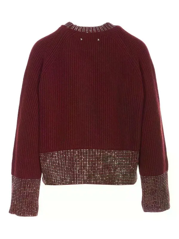 GOLDEN GOOSE Embellished Ribbed Knit Sweater
