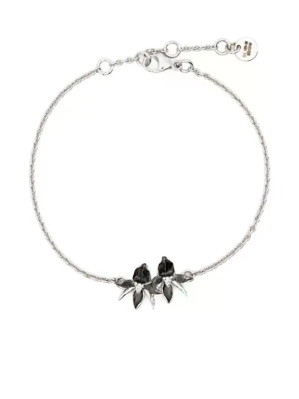 SHAUN LEANE Diamond Orchids Bracelet - Silver