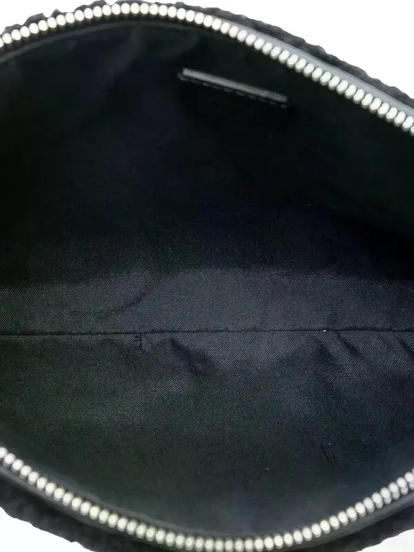 Fendi Shearling Ff Flat Pouch - Black