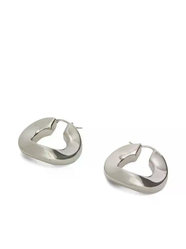 JIL SANDER Hoop Earrings - Silver
