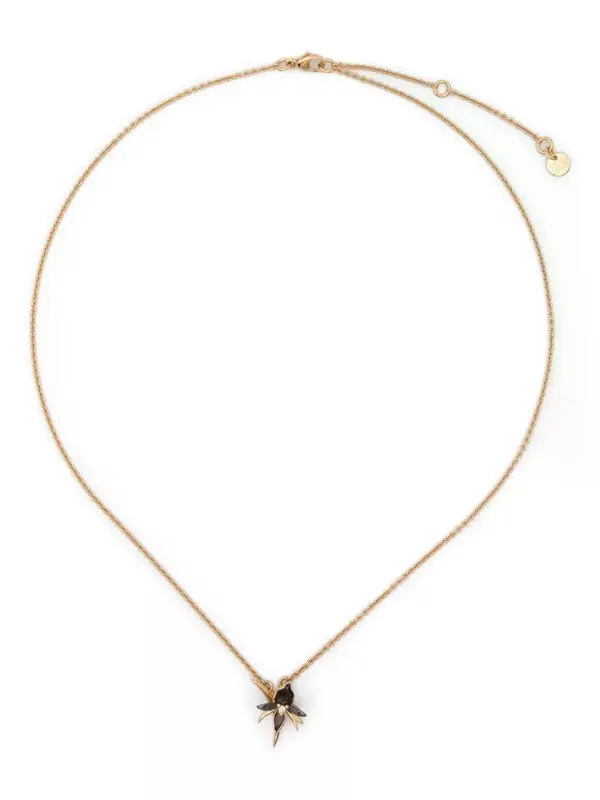 SHAUN LEANE Diamond Black-orchid Pendant Necklace - Gold