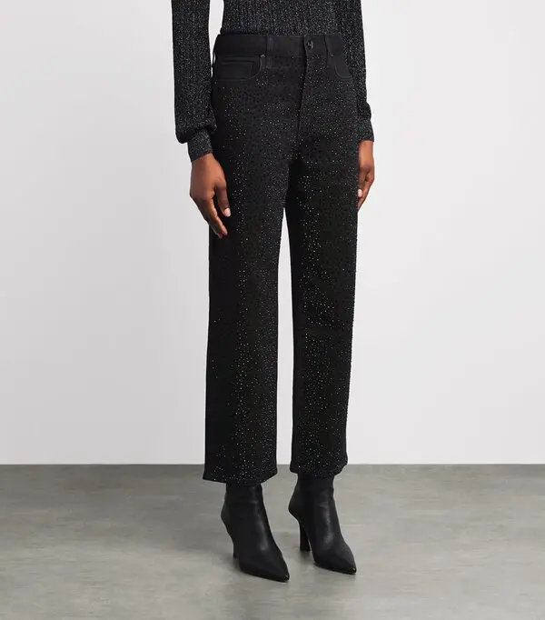 Paige Embellished Stevie Straight Jeans