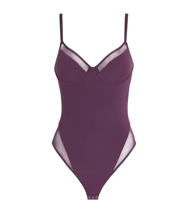 Wolford Sheer Opaque Underwired Bodysuit