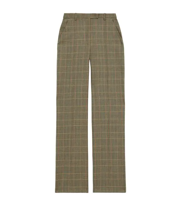 Alexander McQueen Wool Checkered Trousers