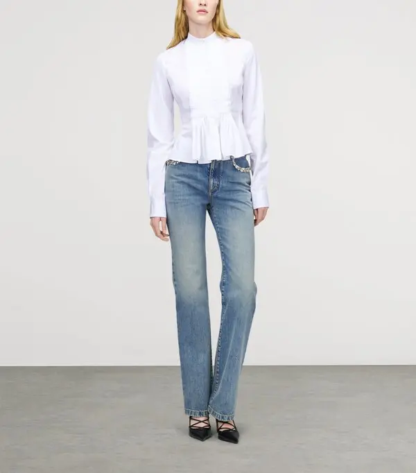 Alexander McQueen Cotton Pleated Blouse