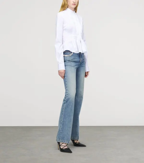 Alexander McQueen Cotton Pleated Blouse