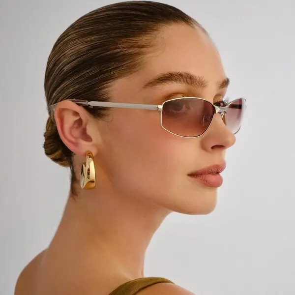 Le Specs Star Beam Sunglasses - Silver Brown