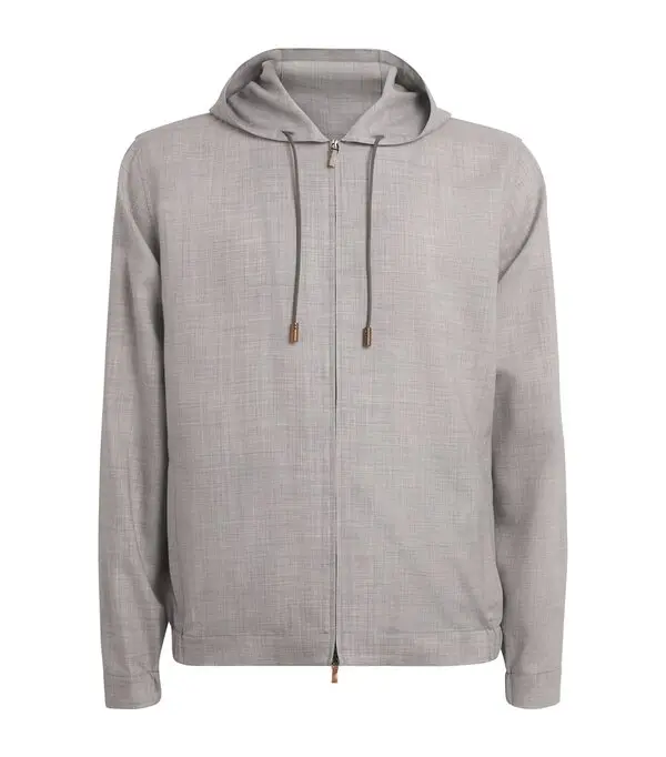 Colombo Cashmere Checked Hoodie