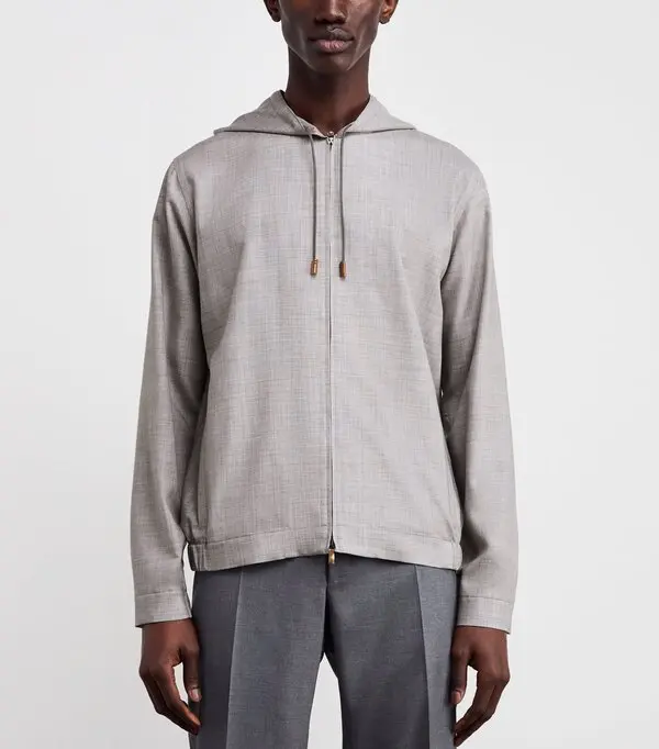 Colombo Cashmere Checked Hoodie