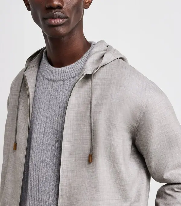 Colombo Cashmere Checked Hoodie