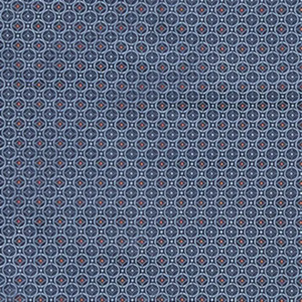Pal Zileri Silk Geometric Jacquard Handkerchief - Blue