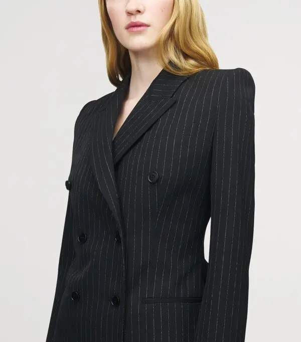 Alexander McQueen Wool Pinstripe Double-breasted Blazer