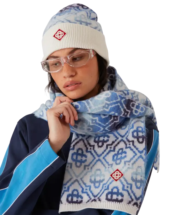 Casablanca Space Dye Monogram Merino Beanie