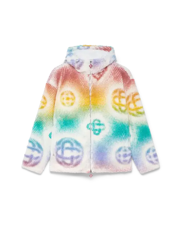 Casablanca Halftone Monogram Fleece Jacket - Multicolor
