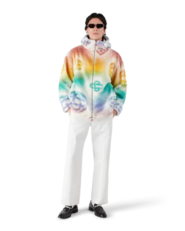 Casablanca Halftone Monogram Fleece Jacket - Multicolor