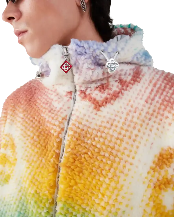 Casablanca Halftone Monogram Fleece Jacket - Multicolor