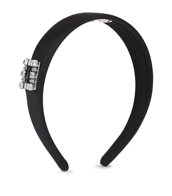 ROGER VIVIER Grosgrain Tres Vivier Headband - Black