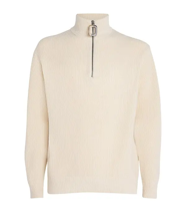 JW Anderson Wool-cotton Anchor-zip Sweater