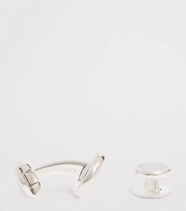 DEAKIN & FRANCIS Sterling And Mother-of-pearl Round Cufflinks - Silver