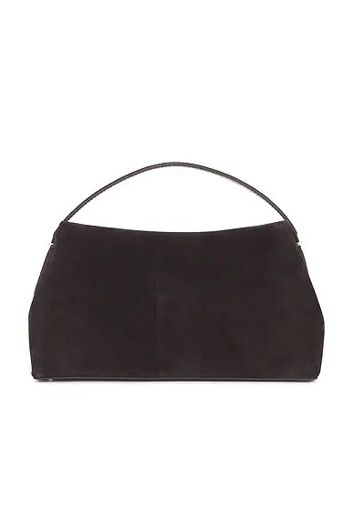 TOTEME T-lock Suede Top Handle Bag - Espresso