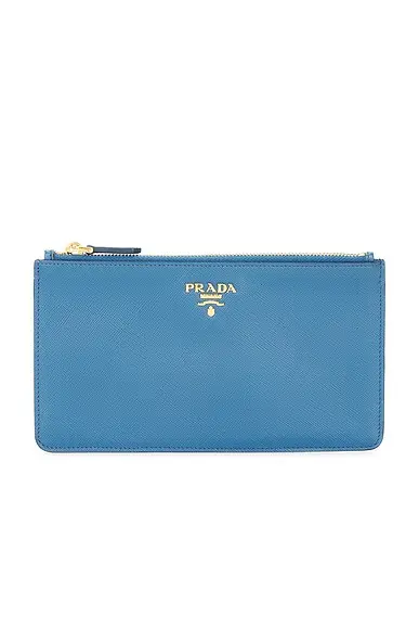 Prada Saffiano Pouch - Blue