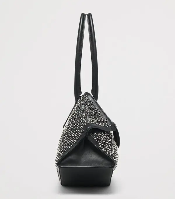 Alexander McQueen Leather Studded Manta Top Handle Bag