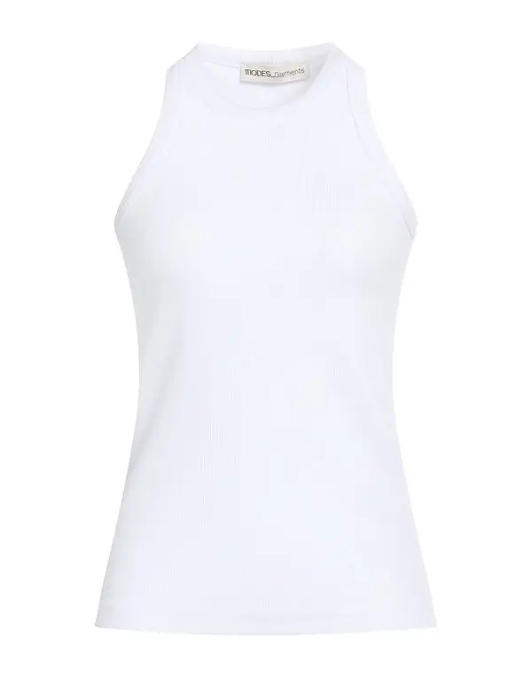 MODES Ribbed Tank Top - White
