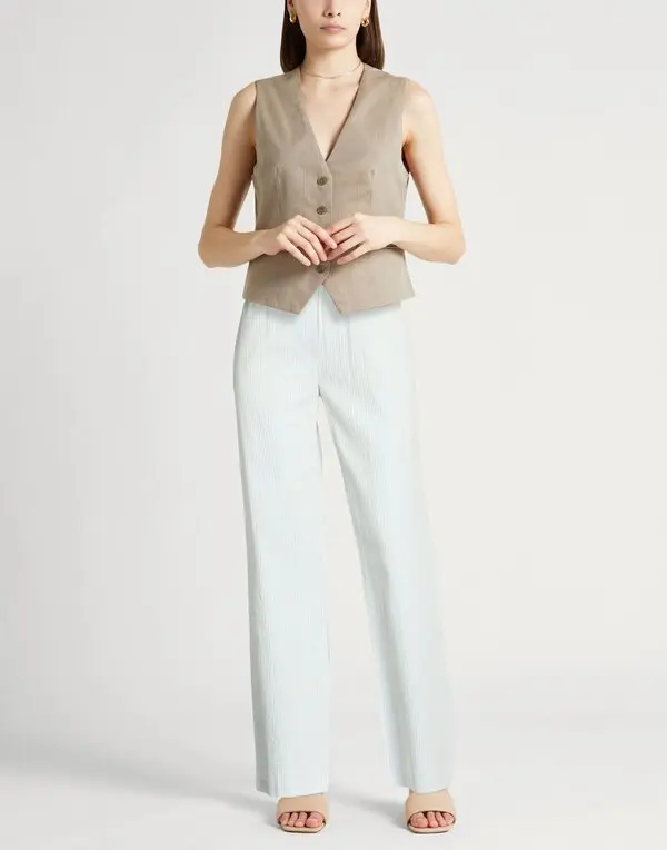 ALYSI Cotton And Silk Blend Wide-leg Pants