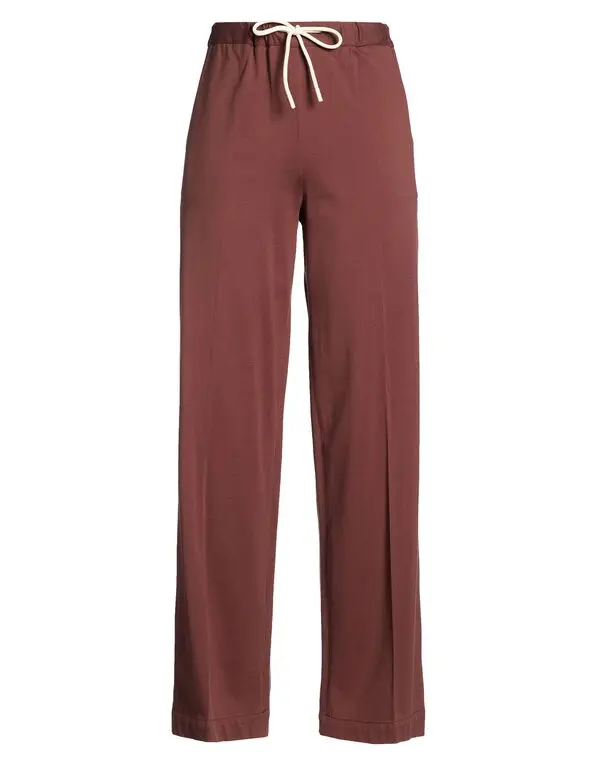 CIRCOLO 1901 Wide-leg Piqué Pants - Brown