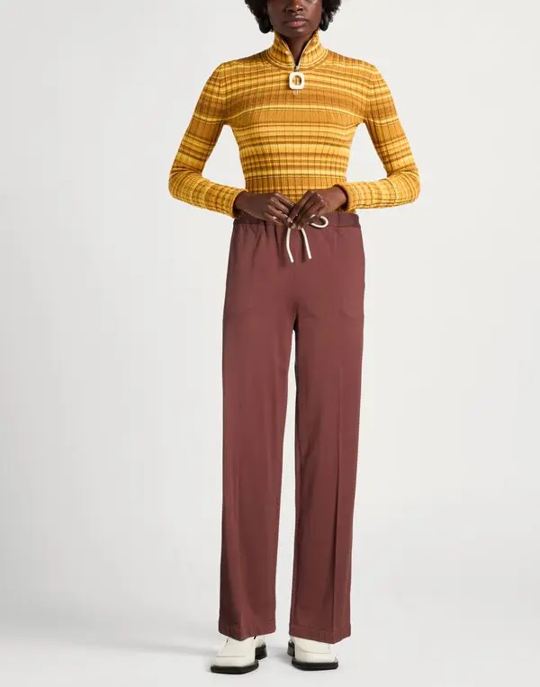 CIRCOLO 1901 Wide-leg Piqué Pants - Brown