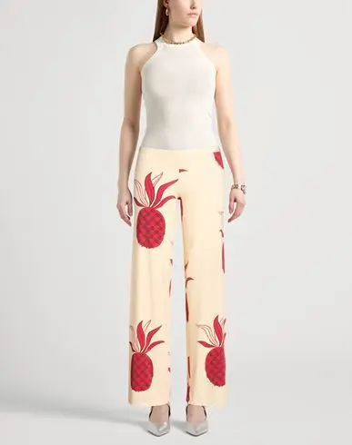 SIYU Wide-leg Floral-print Pants - Orange
