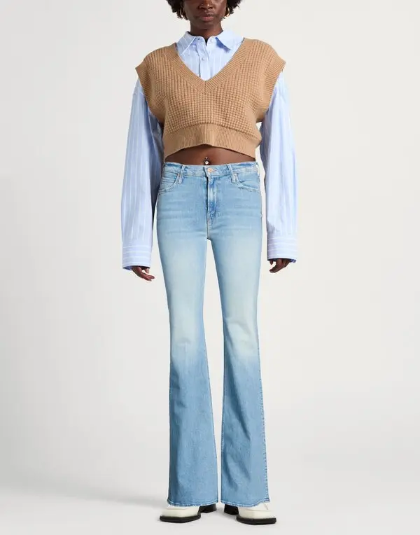 MOTHER Jeans In Cotton, Recycled Cotton And Elastane - Blue