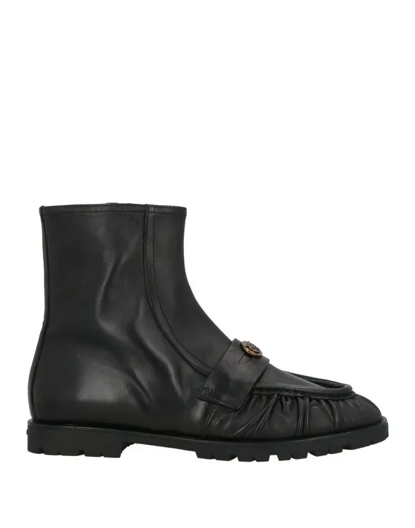 Pinko Leather Ankle Boots With Lug Sole