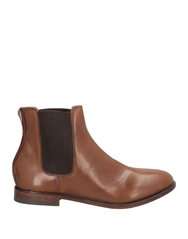 Moma Ankle Boots In Calfskin Leather - Brown