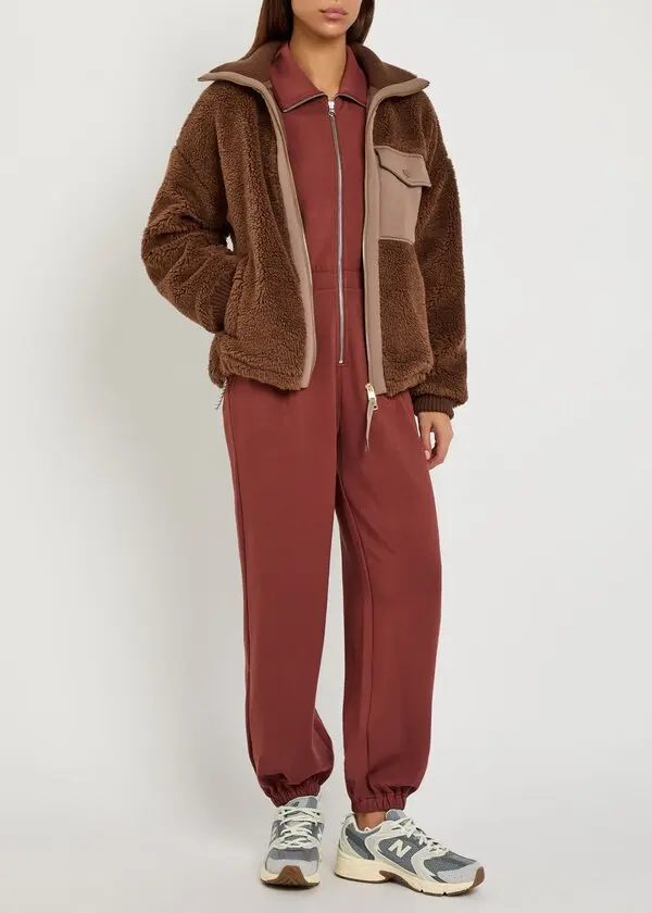 Varley Jessie Stretch-jersey Jumpsuit - Maroon