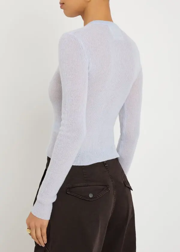 Citizens Of Humanity Tabitha Wool And Cashmere-blend Cardigan - Light Blue