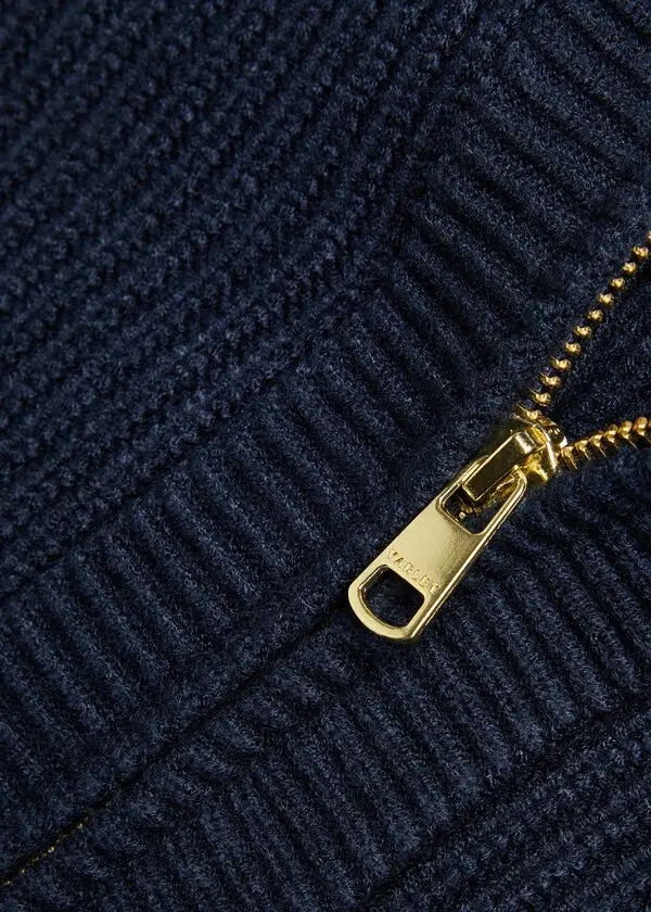 Varley Ribbed Half-zip Knit Sweatshirt