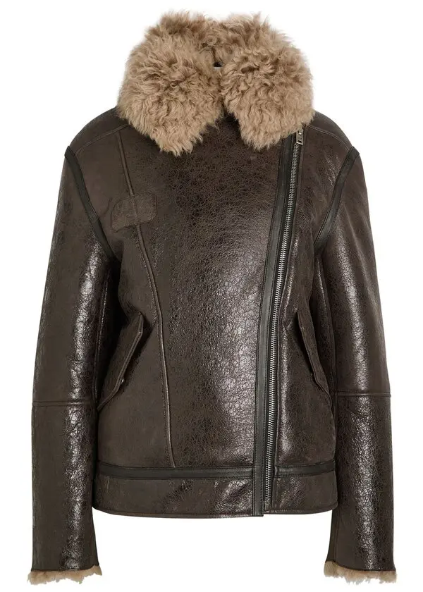 Acne Studios Leather Shearling Jacket
