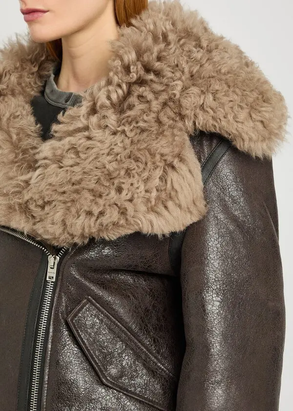 Acne Studios Leather Shearling Jacket